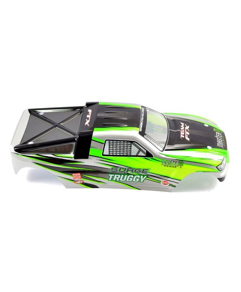 Carrosserie FTX SURGE TRUGGY peinte (NOIR/VERT)