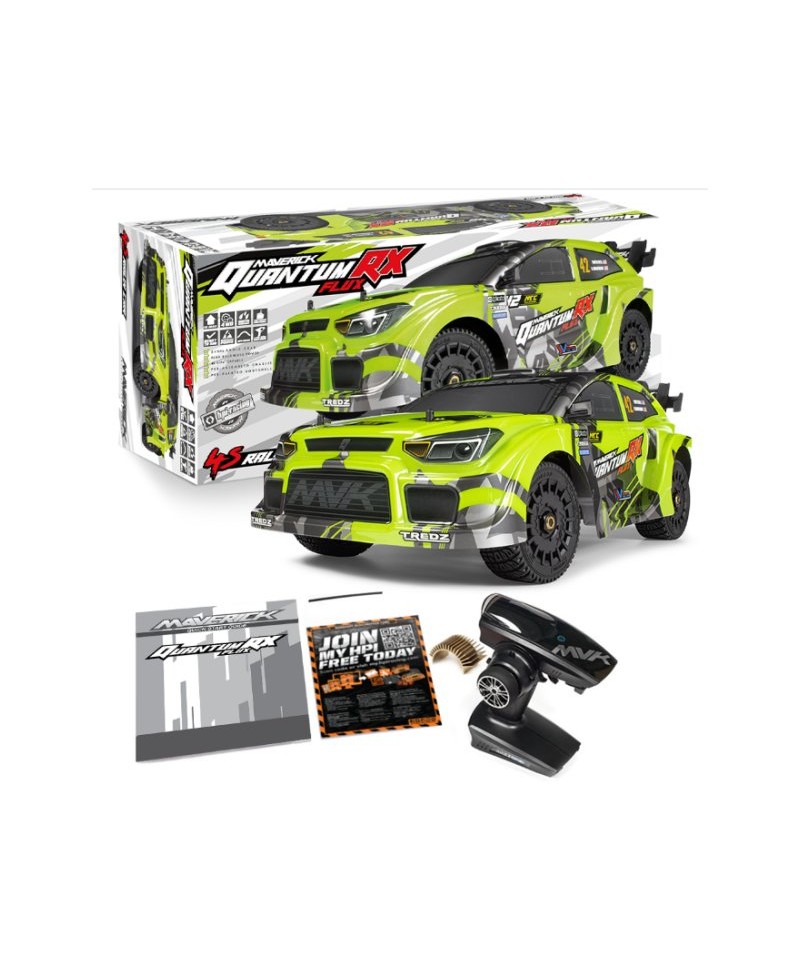 MAVERICK QUANTUM RX RALLY FLUX 1/8 4WD 2,4Ghz RTR FLUO