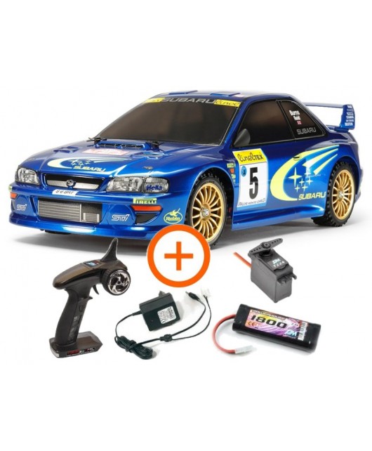 TAMIYA LOT COMPLET RC SUBARU IMPREZA WRC 1999 KIT TT-02 58631L